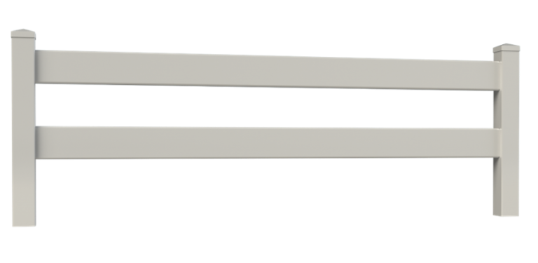 2 Rail Vinyl Fence - Post & Rail Fence - Superior Plastic Products