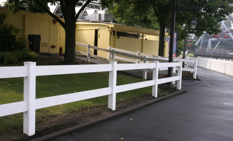 2 Rail Vinyl Fence - Post & Rail Fence - Superior Plastic Products
