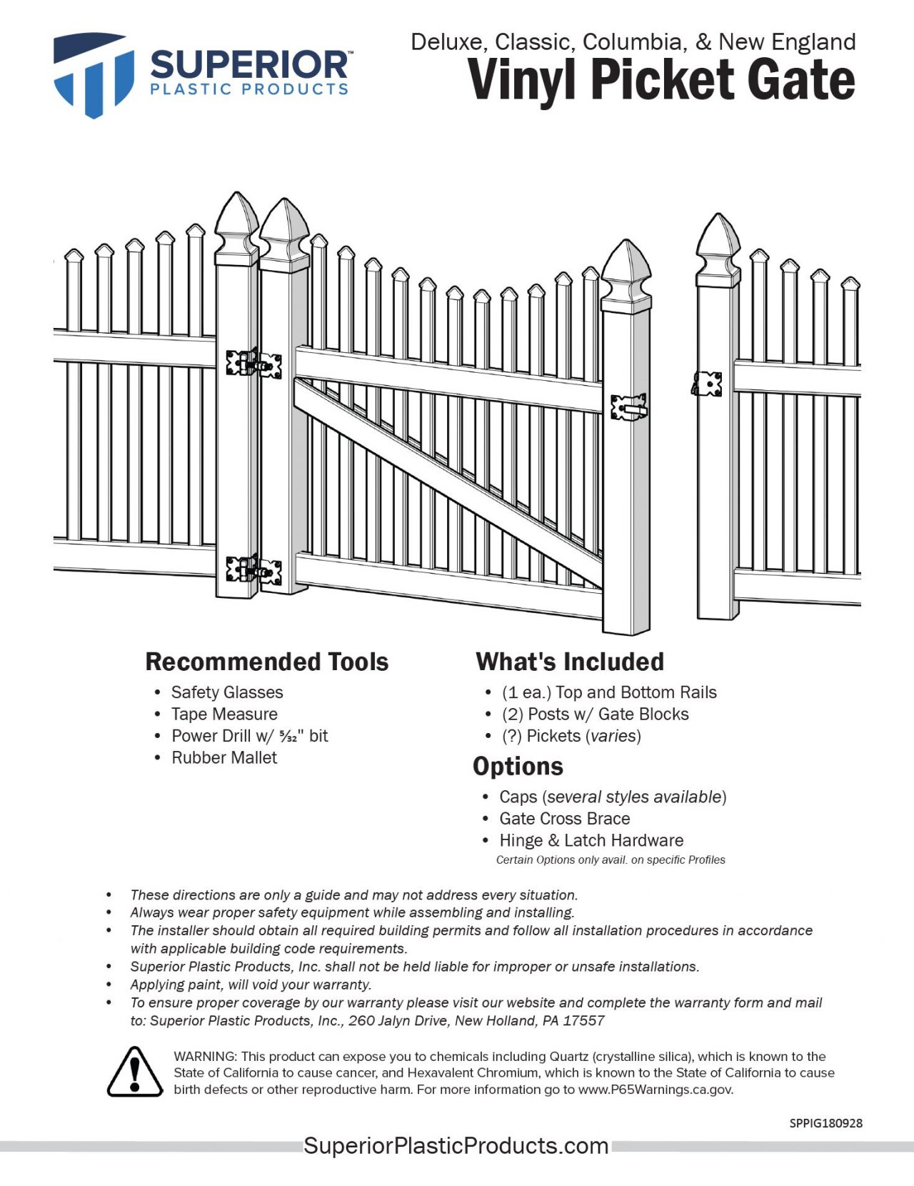 Vinyl Gates – Superior Outdoor Products, Inc.